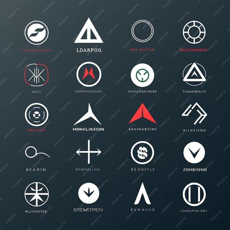 Premium Photo Collection Of Minimalist Flat Design Vector Logos For