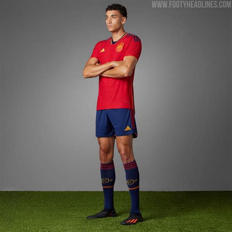 Spain 2022 World Cup Home And Away Kits Released Footy Headlines
