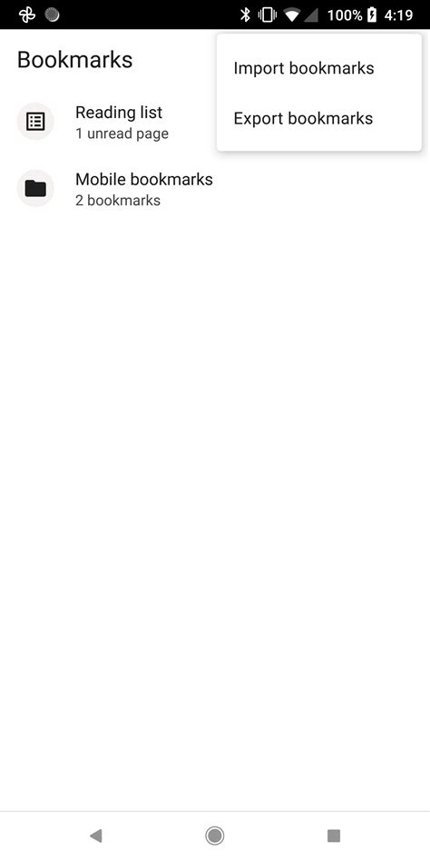 Bookmark Importexport On Android · Issue 6378 · Bravebrave Browser