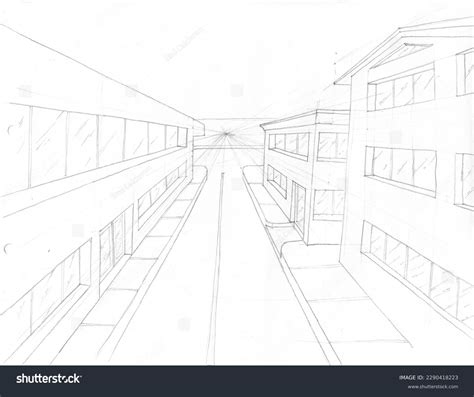 How To Draw Buildings One Point Perspective