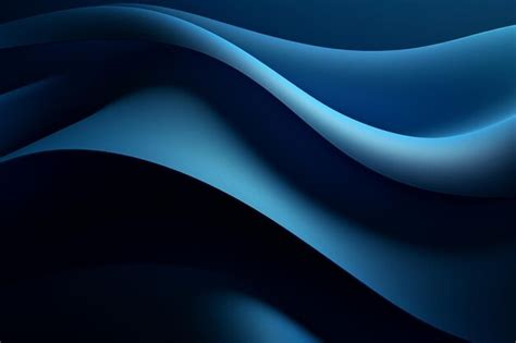 Deep Sea Blue Background With Smooth Wave Blue Background Image Minimalistic Design Premium Ai
