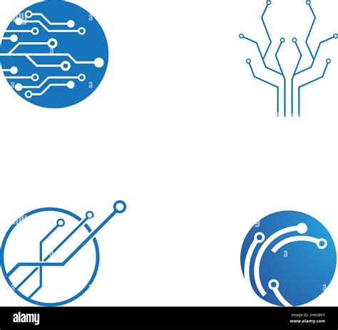 Circuit Technology Logo Vector Template Stock Vector Image And Art Alamy