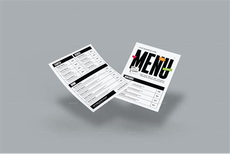 Simple Cafe Menu Print Templates Graphicriver