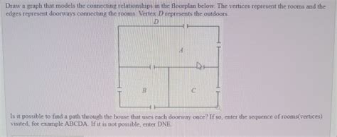 solved draw a graph that models the connecting relationships