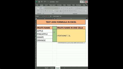 How To Use Text Join Formula In Ms Excel Text Join Function