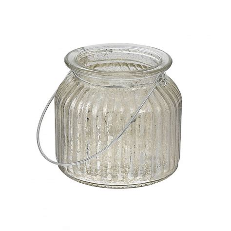 Ribbed S Mercury Glass Tealight Holder The Brick