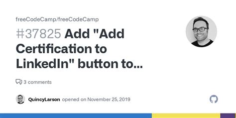 Add Add Certification To Linkedin Button To Certifications · Issue 37825 · Freecodecamp