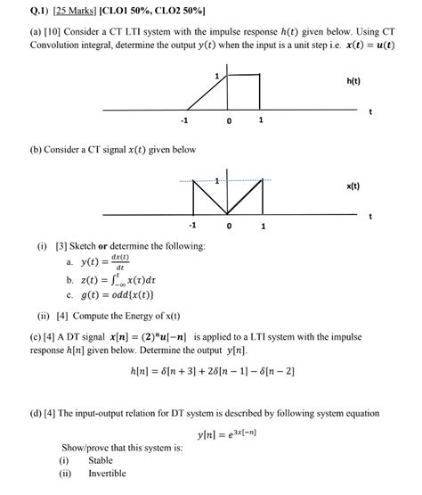 Solved A 10 Consider A Ct Lti System With The Impulse