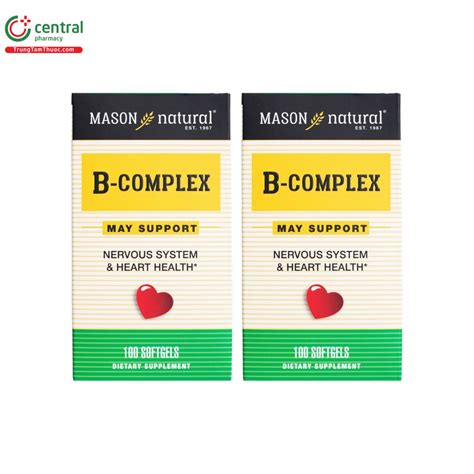 Mason Natural B Complex Bổ Sung Các Vitamin Nhóm B Cân Bằng Dinh Dưỡng