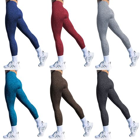 Wholesale Workout Leopard Print Bum Scrunch Yoga Pants Sports Wear