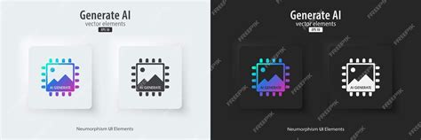Premium Vector Ai Generate Image Icon A Set Of Buttons With Symbols Image Enhancement Improved