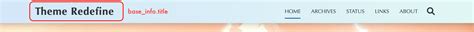Baseinfo Hexo Theme Redefine