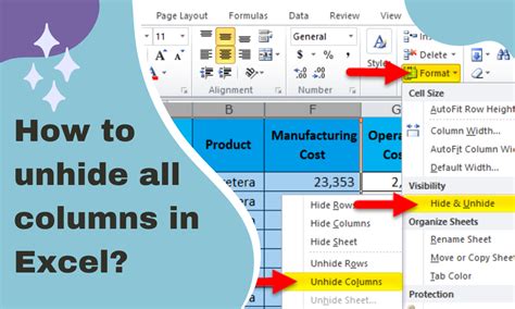 How To Unhide All Columns In Excel Earn And Excel