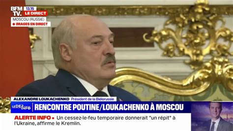 Alexandre Loukachenko à Vladimir Poutine “nous Avons Montré La