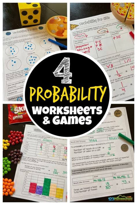 Simple Coloring Probability Worksheets For Grades 4 6 Free