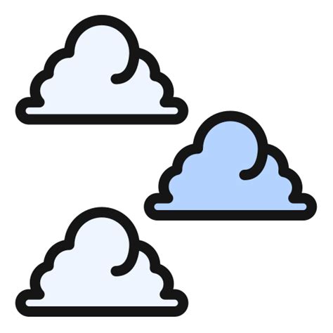 Cumulus Cloud Generic Color Lineal Color Icon