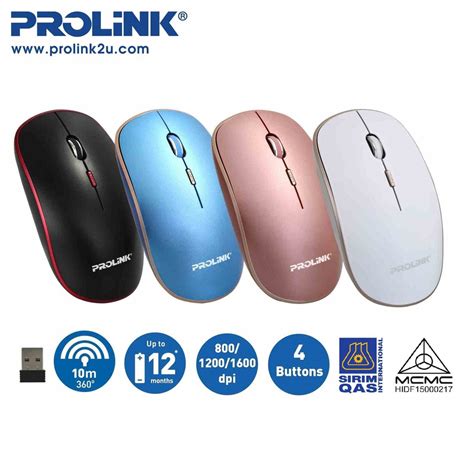 PROLiNK Wireless Optical Mouse Free AA Battery PMW