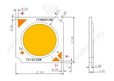 LES Mm W Cob Led MA Lm Variable White Bi Color COB LED Arrays