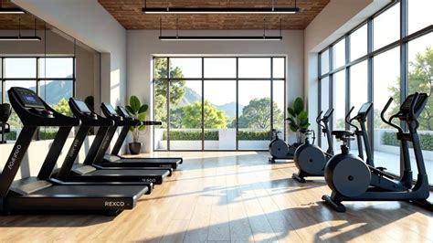 Modern Openspace Fitness Center Design Inspiring Workout Spaces With Bright Natural Light Stock