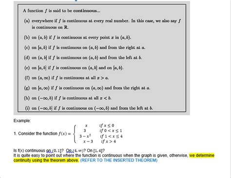 Solved A Function F Is Said To Be Continuous A Chegg