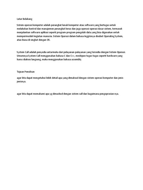 Materi System Call Pdf