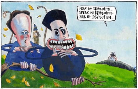 The Scotsman Cartoon Questions Over Devolution Plan