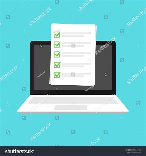 Checklist Browser Window Check Mark White Stock Vector Royalty Free Shutterstock