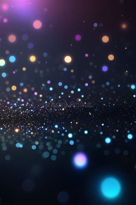 Abstract Dark Violet Bokeh Background Smartphone Screen Wallpaper Stock Illustration