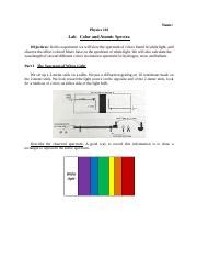 Color And Atomic Spectra Lab 2021 Docx Name Physics 101 Lab Color And Atomic Spectra