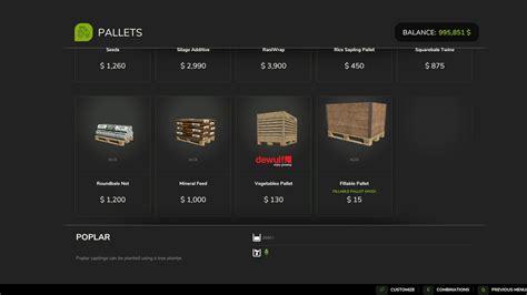 Invulbare Pallets FS KingMods