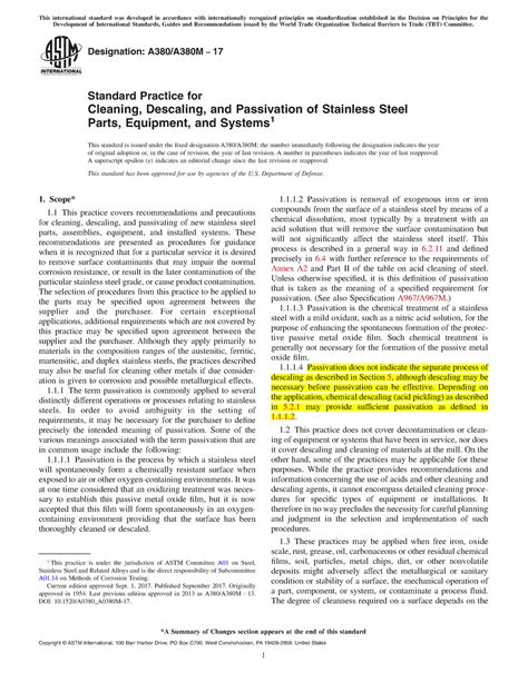 Astm A380 Vs Astm A967 Stainless Steel Passivation Services Vakn