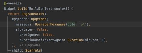 Upgrade Flutter Upgradealert Works Ok But With Upgrader Parameter Not Stack Overflow