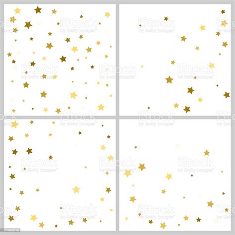골드 별입니다 축 하 색종이입니다 떨어지는 황금 추상 장식 파티 생일 축 하 기념일 또는 이벤트 축제 축제 장식입니다 벡터 배경 설정 14에 대한 스톡 벡터 아트 및 기타