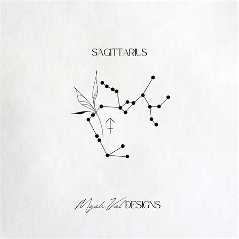 Minimalist Sagittarius Tattoo Design Simple Symbols Of Strength And