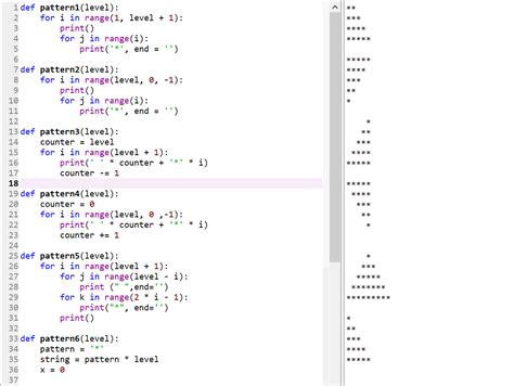 Print Star Patterns Using Python Codez Up