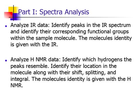 Solved Part I Spectra Analysis Analyze IR Data Identify Chegg Com
