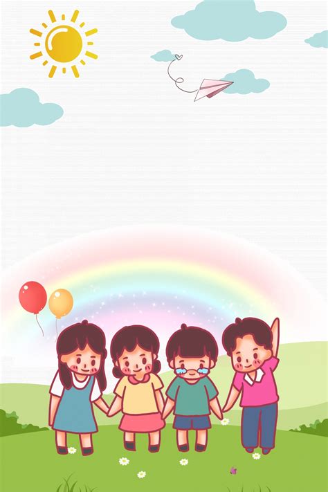 Vector Cartoon Kindergarten Enrollment Poster Background Kindergarten