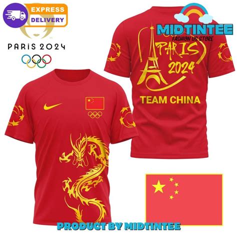 Olympic Paris 2024 Team China Nike Shirt Midtintee