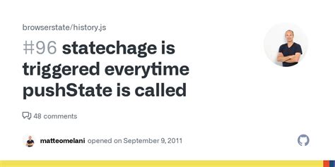 statechage is triggered everytime pushstate is called · issue 96