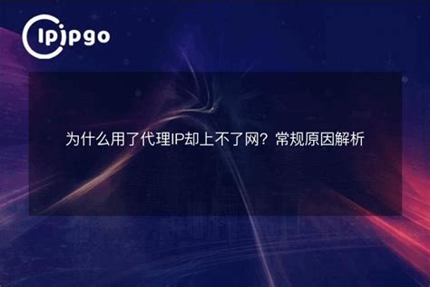 为什么用了代理ip却上不了网?常规原因解析 Ipipgo 为什么用了代理ip却上不了网?常规原因解析 Ipipgo