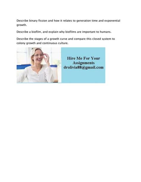 Describe Binary Fission And How It Relates To Generation Time And Expo