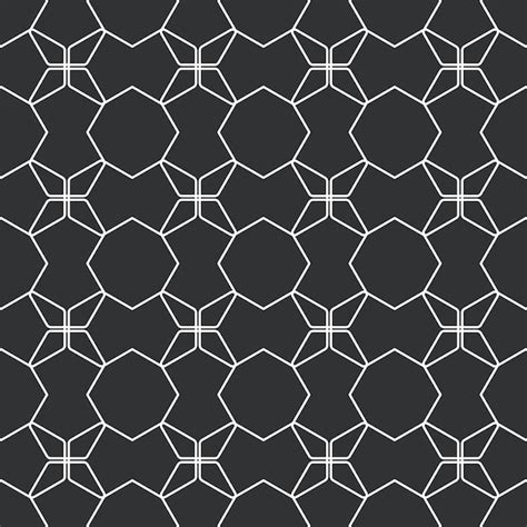 Premium Vector Hexagon Line Pattern Repeat Ornament Black And White Color