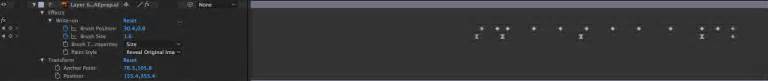continually rasterize write on effect causes layer to disappear