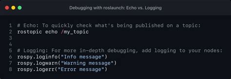 Ros Robotics Devtips Programmingtips Cleancode Echo Logging