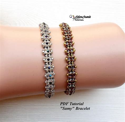 Seed Beads Bracelet Tutorial Samy Beadwork Etsy Pdf Seed Bead 2mm