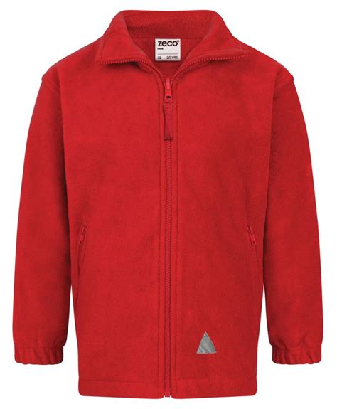 Red Fleece Jacket Plain