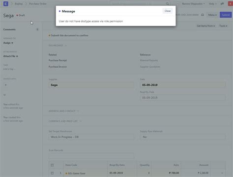 Purchase User Encounters Error When Submitting Bug Frappe Forum