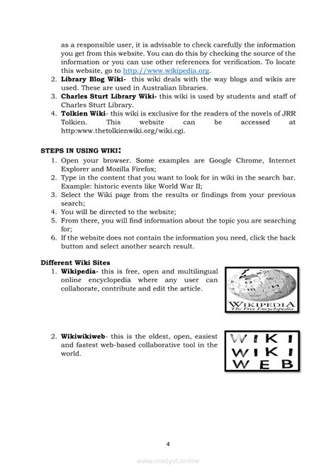 EPP ICT Quarter Module Posts And Shares Materials On Wiki In Responsible Manner Grade