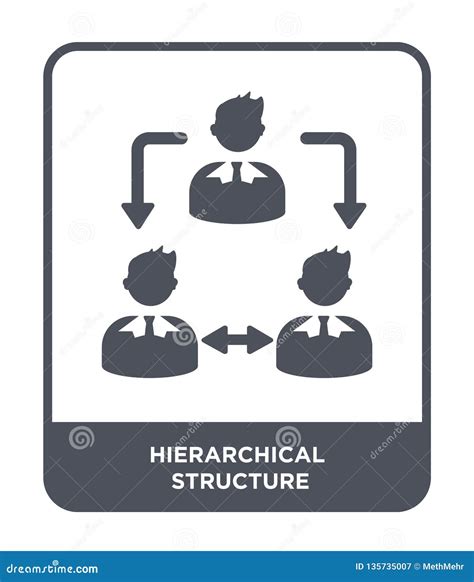 Hierarchical Structure Icon In Trendy Design Style Hierarchical Structure Icon Isolated On