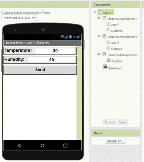 node js web server in pc esp32 esp8266 sensor temp humd batch file